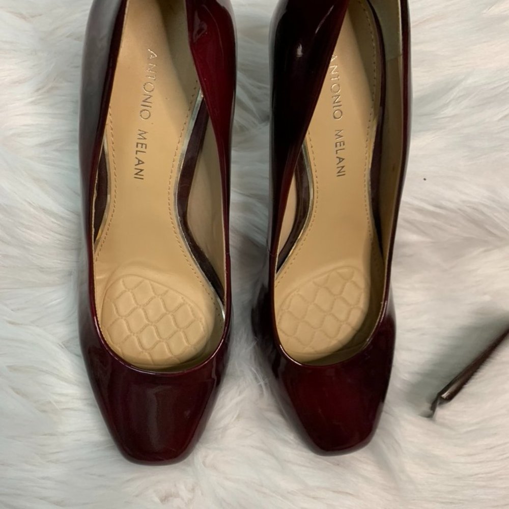 Burgundy Wine Patent Leather Heels - Gem